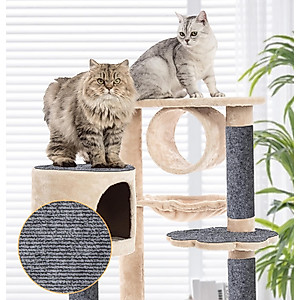 Trimmable Cat Scratching Mat, 78.7"x15.8" Self-Adhesive Cat Scratching Post Pad, Cat Tree Shelves Cover Replacement, DIY Versatile Protector for Steps, Couch and Furniture