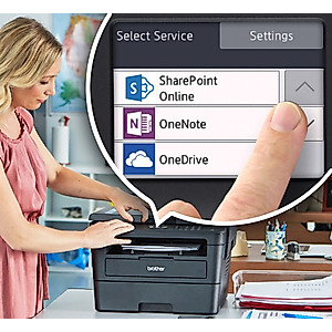 Brother HL-L2395DWC Wireless All-in-One Monochrome Laser Printer for Home Office - Print Copy Scan - 36ppm, 2400 x 600 dpi, 250-sheet, Automatic Duplex Printing, Hi-Speed USB, Tillsiy Printer Cable