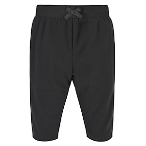 Gerber Baby Girls' 4-Pack Microfleece Pants, Pink/Gray/Black, 18 Months