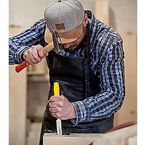 DOWELL Wood Chisel Tool Set 4pc Sturdy Chisel, 1/4 inch,1/2 inch,3/4 inch,1 inch with Carpenter Pencils HY080103