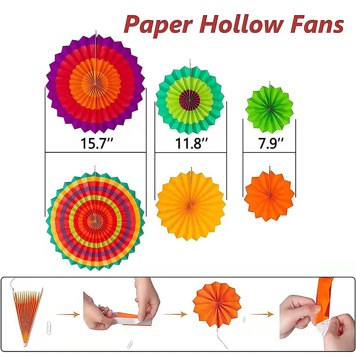 22pcs Fiesta Party Decorations,Encanto Mexican Party Decorations with Fiesta Paper Fans Wheel,Pom Poms Flowers, Serape Table Runners for Cinco De Mayo Decorations Supplies,Birthday,Dia De Los Muertos