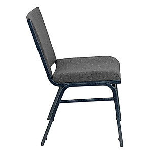 EMMA + OLIVER Heavy Duty Gray Fabric Stack Chair