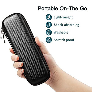 Aunote Holder Case for Apple Pencil 1st and 2nd Generation, PU Leather Protective Bag, Compatible with iPad Pro Pen, Samsung, Huawei, Apple Pen Accessories, USB Cable, Earphone, Fountain Pen. Black