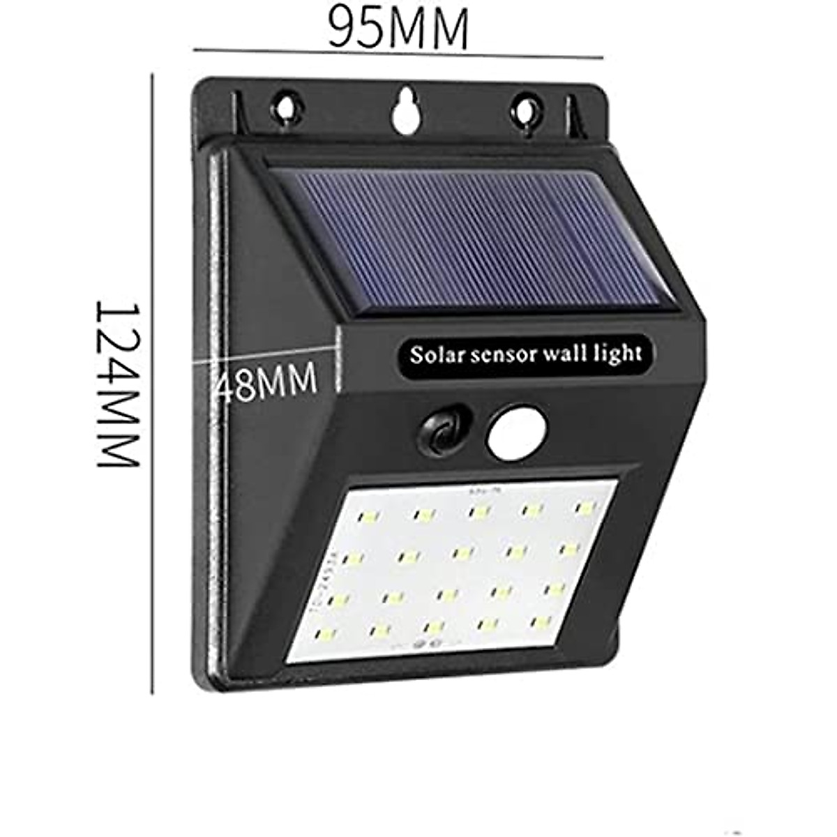 ERALP LED Outdoor Wall Light Solar Led Light Outdoor Lamp PIR Motion Sensor LED Wall Lights Sconce Waterproof Solar for Garden Street Lamp Outdoor Lighting Lamp (Size : 2Pcs 20Leds)