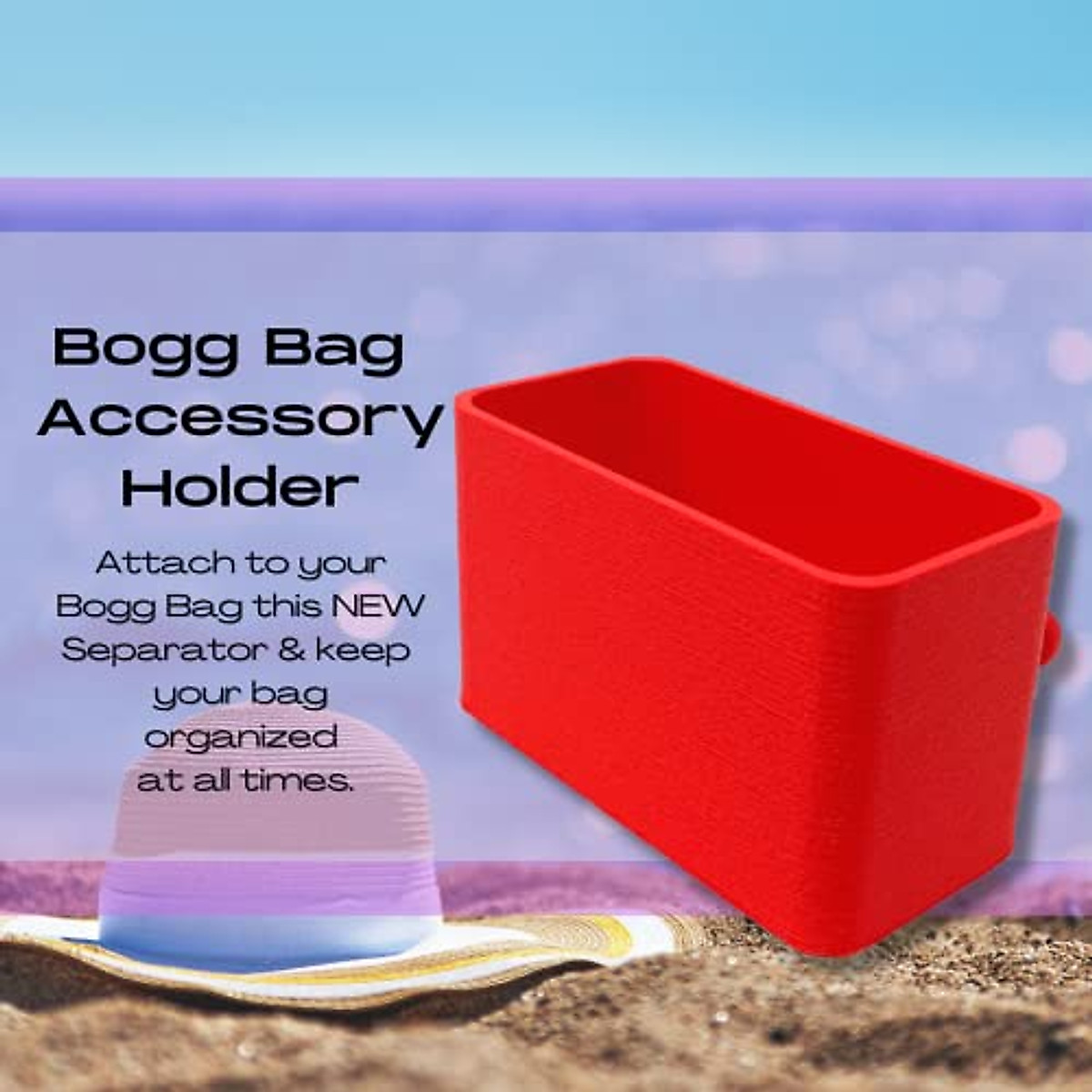 FRESHe BAGLETS – Key Holder – Organizer Compatible with Tote Bags – Tote Bag Charm Accessory – Compatible with Bogg Bags, Simply Southern & Others – Made in USA - Red