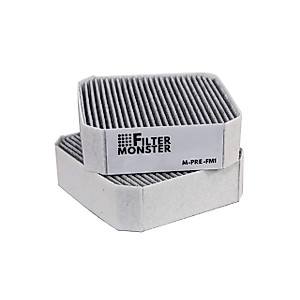 Filter-Monster Carbon Replacement Compatible with Molekule Pre-Filter for Molekule Air Purifier, 2 Pack