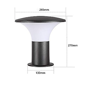 Lights Outdoor Creative Mushroom Outdoor Lawn Column Post Lights Exterior Waterproof Landscape Lighting Streetlights E27 Anti-Rust Aluminum Villa Courtyard Garden Rainproof Lantern Pole Lamp Stadium