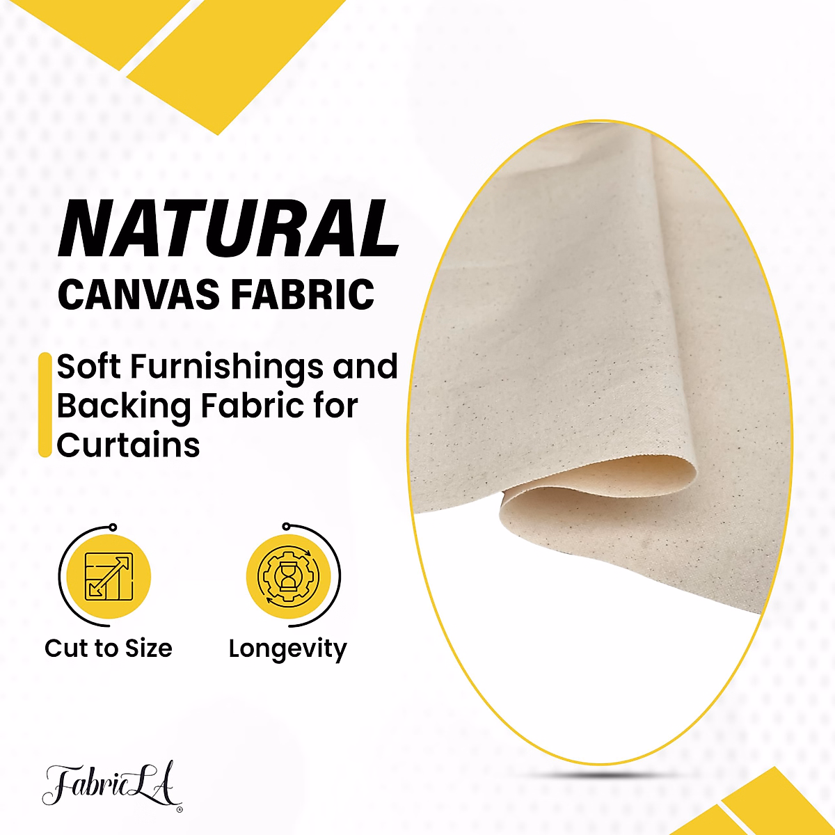 Canvas Fabric | 7 OZ Canvas Fabric by The Yard | Canvas Fabric Roll 62" Wide | Canvas Cloth | Premium Duck Cloth Canvas Rolls for Painting, Upholstery, & Crafts - Natural Canvas Roll | 1 Yard