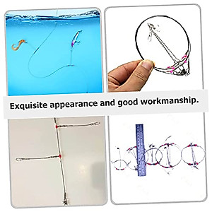 BESPORTBLE 50 Pcs Wire Convenient Leaders Cord Holders Connect Tackle Lures Snowmobile Dolly Wire Leaders baits Metal Brackets Fish Leaders Electric Wire Tensile Steel to Rotate