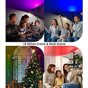 RGB Smart Floor Lamp , living room lamp,clothes and hat lamp, LED floor lamp Sky Main Light and Side Reading Lamp,standing lamp, Tall Lamp with Remote & Touch &APP Control for Living Room Bedroom