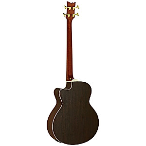 Ortega Guitars 4 String Deep Series Medium Scale Solid Top Acoustic-Electric Bass, Right (D558-4)