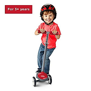 Radio Flyer Color FX EZ Glider 3 Wheel Kid's Scooter, Red Kick Scooter, for Ages 3+ Years