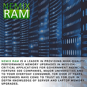 32GB (4x8GB) DDR4-2666MHz PC4-21300 ECC RDIMM 1Rx4 1.2V Registered Server Memory by NEMIX RAM