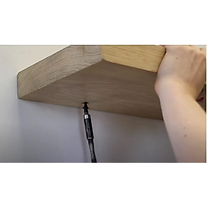 J Thomas Home Rustic Alder Wood Floating Shelf. ONE 1.5 Inch Solid Alder Wood Wall Shelf. Handmade in The USA. Heavy Duty Easy Mount Hidden Bracket. Qty 1 (Unstained, 5.25" D x 18" L)