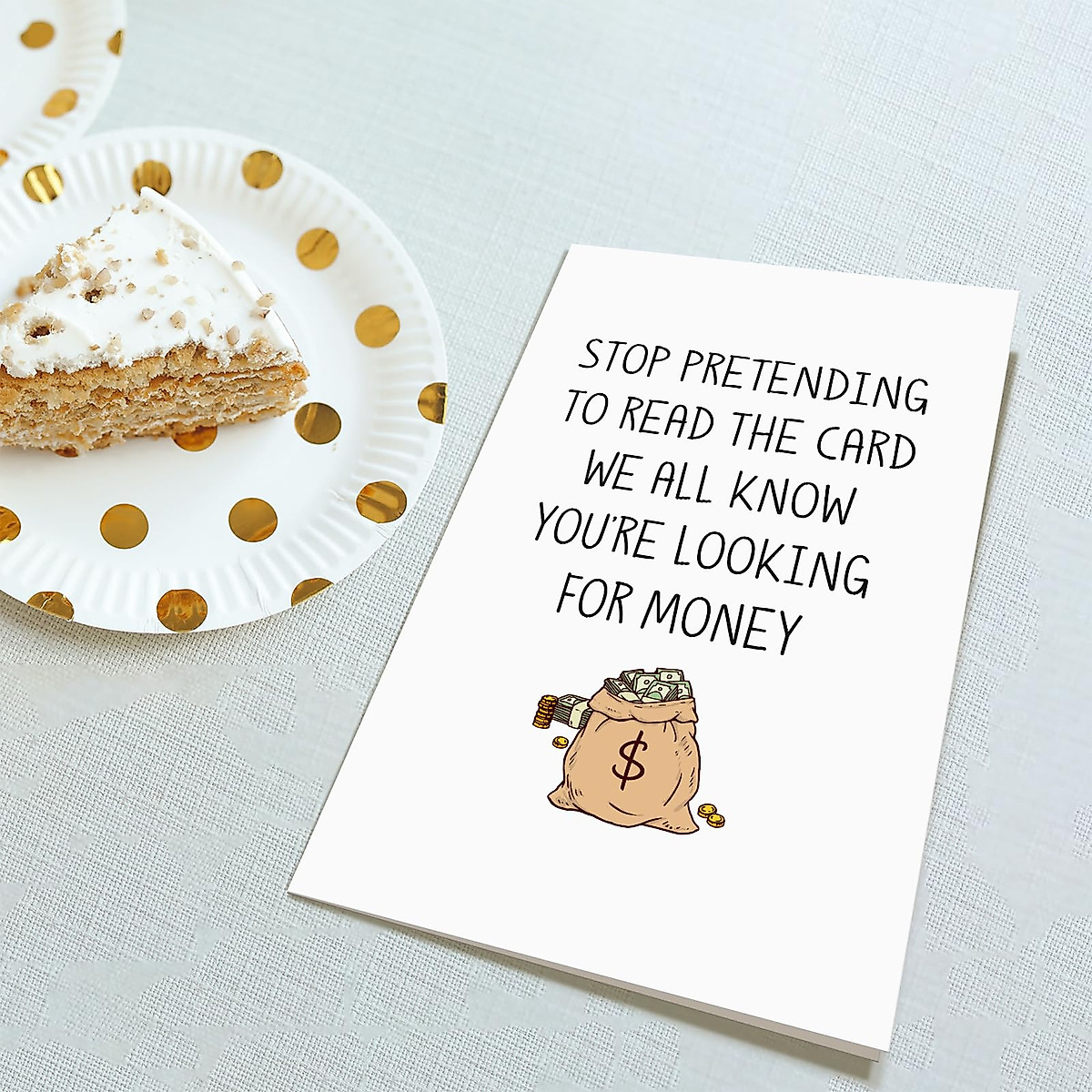 Obbyidk Funny Money Birthday Card, Humorous Birthday Card for Him Her, Hilarious Graduation Card, We All Know You Are Looking for Money
