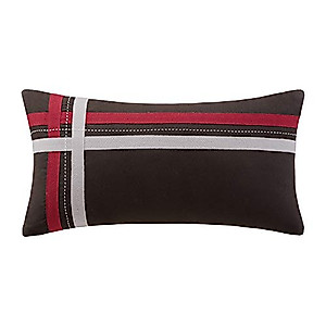 MI ZONE Harley Comforter Set in Plaid Cabin Bedding Design All Season, Hypoallergenic, Cozy Cover with Matching Sham, Full/Queen, Black 4 Piece