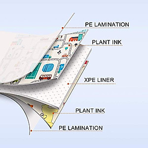 Foam Crawling Mat Baby Folding Play Mat Kids Reversible Extra Large Non Toxic Waterproof Infants Rug Toddler for Picnic Outdoor Playroom