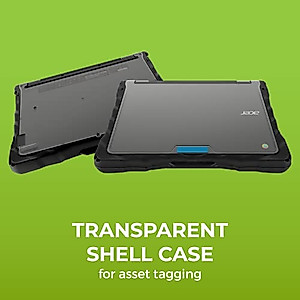 Gumdrop DropTech Case Fits Acer Chromebook Spin 511/R753T (2-in-1). Designed for K-12 Students, Teachers and Classrooms-Drop Tested, Rugged, Shockproof Bumpers for Reliable Device Protection – Black