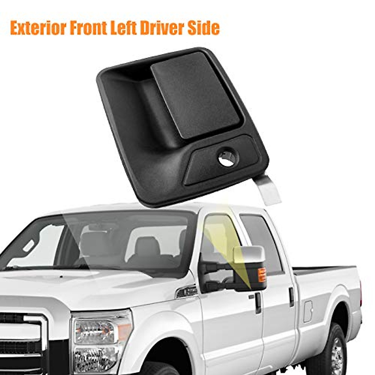 NPAUTO Exterior Door Handle Front Left Driver Side LH Replacement for 1999-2016 F250 F350 F450 F550 Super Duty, 2000-2005 Ford Excursion, 00-15 Ford F650, 00-13 Ford F750, 79306