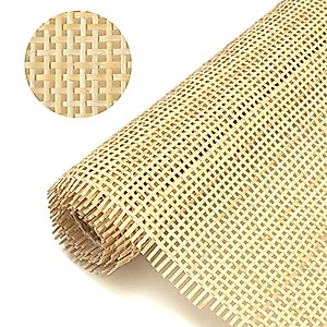Cane Webbing,14" Width Rattan Webbing Roll 3.3Ft Natural Caning Kit Material for Cabinet,Chair,Home Furnitur