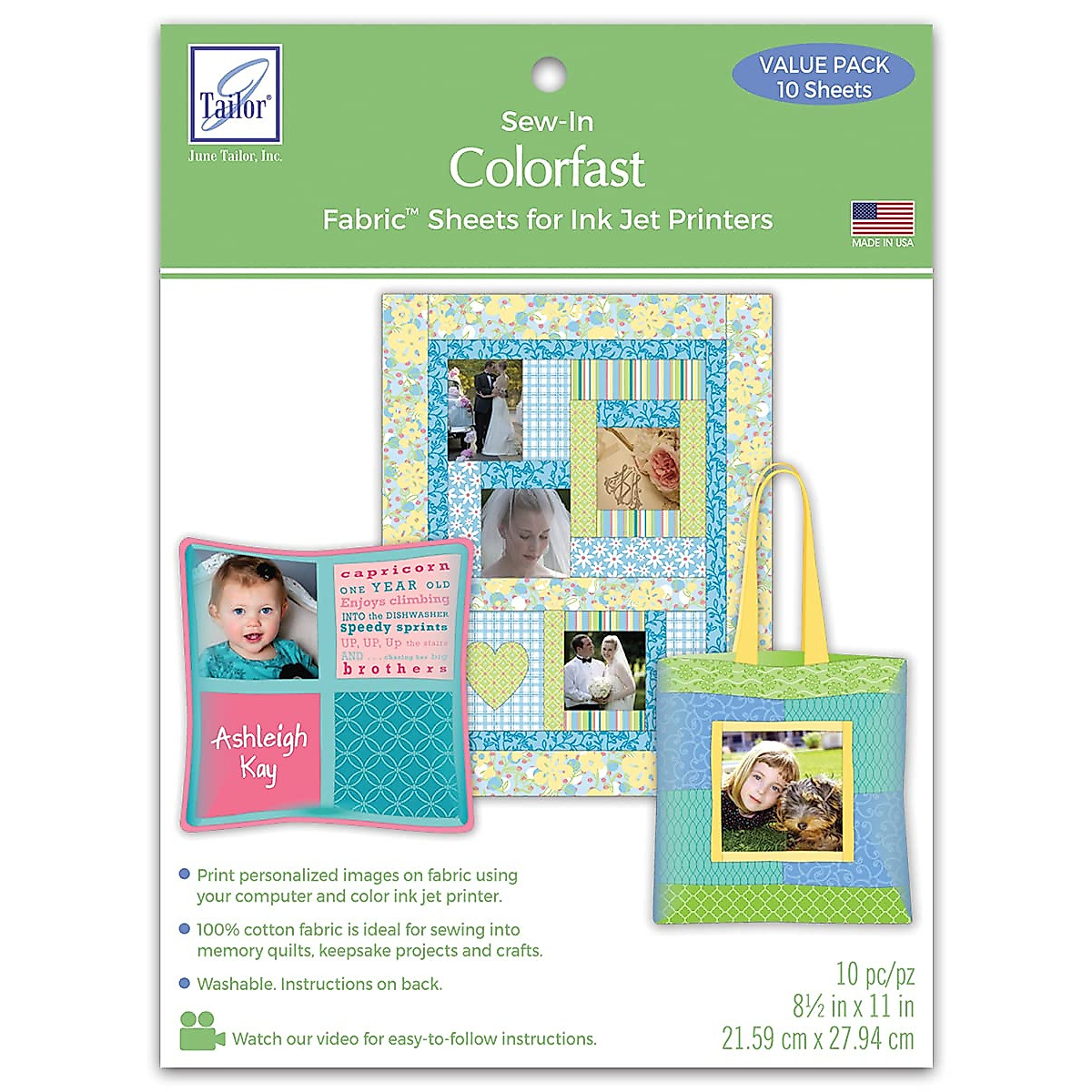 June Tailor Colorfast Fabric Sheets 10-Pack White