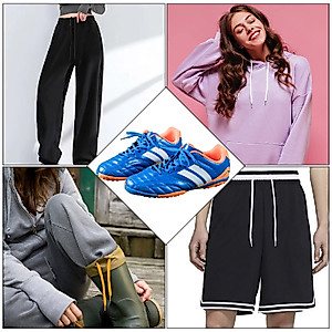 Sweatshirt Drawstring Replacement - 24Pcs Premium Hoodies Drawstring in 12 Colors, Hoodie Strings with 3Pcs Drawstring Threader for Pants Shorts (48IN Long)