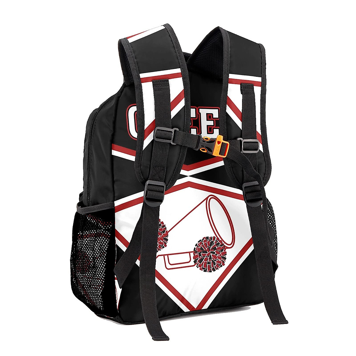 Zaaprint Personalized Halloween Cheer Cheerleaders Waterproof Backpack with Name Text for Women Men Gift