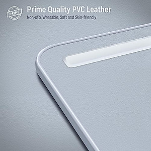 Laptop Bed Tray Desk, Adjustable PVC Leather Bed Table 2 Drawer, Portable Laptop Lap Desk with Foldable Legs for Bed Sofa Couch Floor, Supplies for Online Working, Study