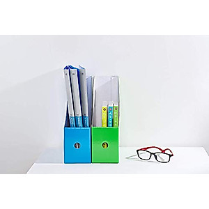 Magazine File Holder, Folder Holder, Magazine Organizer, Book Bins, Set of 6, Multi-Color