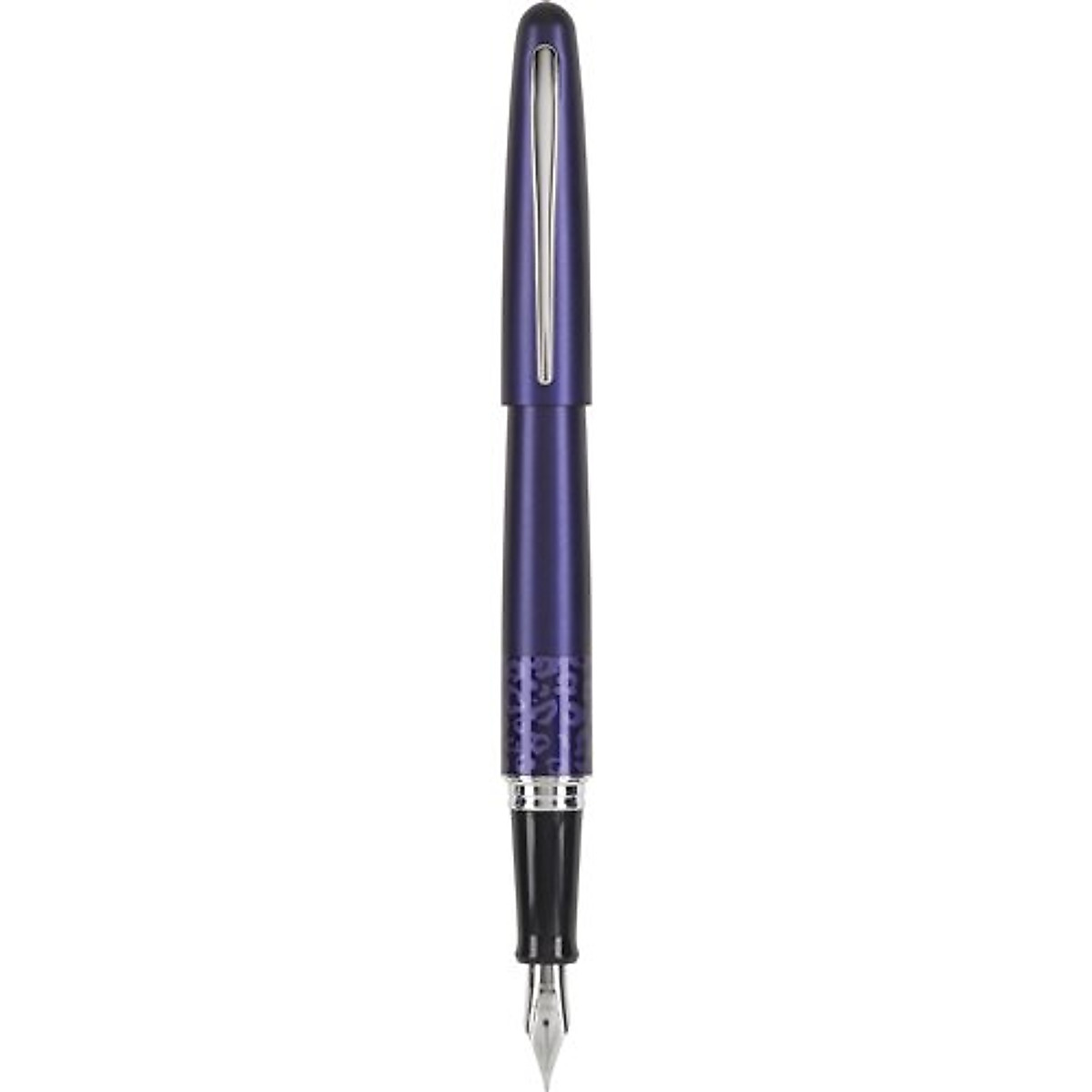 PILOT MR Animal Collection Fountain Pen in Gift Box, Matte Plum Barrel with Leopard Accent, Medium Point Stainless Steel Nib, Refillable Black Ink (91133)