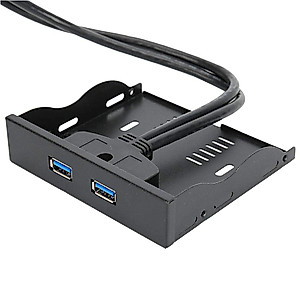 Gojiny USB Front Panel 3.5 inch USB 3.0 Floppy Front Panel 19 Pin to 2 Interface USB3.0 HUB