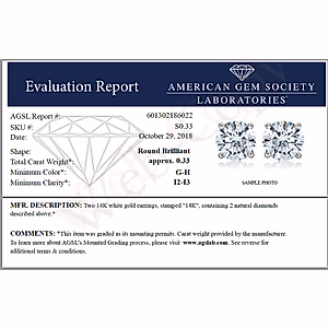 Vir Jewels 1/3 cttw Diamond Stud Earrings 14K White Gold