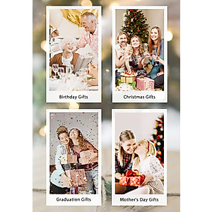 Vito 925 Sterling Silver Birthstone Rings for Women, Adjustable Open Heart Cubic Zirconia March Birthstone Ring Birthday Month Jewelry Gift for Mom Wife Daughter