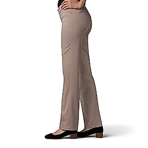 Lee Women's Flex Motion Regular Fit Straight Leg Pant, Flax, 4
