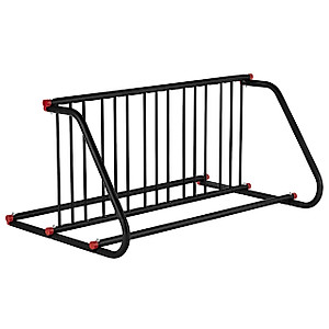 Retrospec Commercial Grid Bike Rack - Single & Double Sided - Bicycle Storage Stand for Garages, Stores, Schools & Universities Power Coated Steel - Black 10 Bike/Double Sided