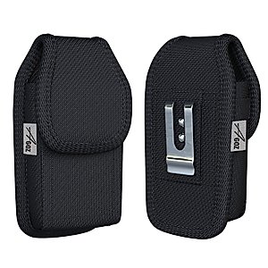AGOZ Large Scanner Holster, Rugged Vertical Case Pouch for Zebra TC75x, TC75, TC70x, TC70, TC72, TC77, M60, MC65, MC67 Mobile Computer Handheld Barcode Scanner Holder with Metal Belt Clip, Belt Loops