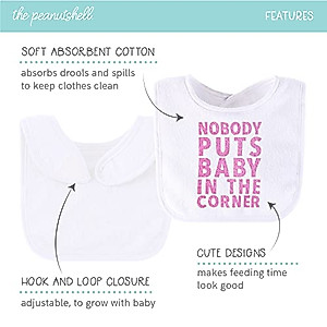 The Peanutshell Terry Bib Set for Baby Girls | 10 pack for Feeding, Teething, & Drooling | Pastel Girl