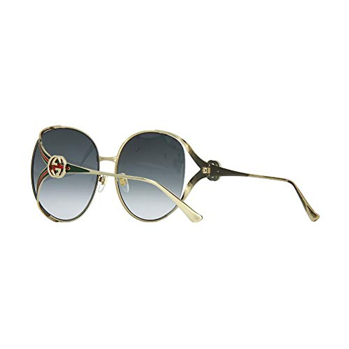 Gucci GG0225S Sunglasses Gold w/Grey Gradient Lens 63mm 001 GG0225/S GG 0225/S GG 0225S