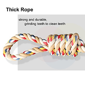 YARCHONN Rope Toys for Large Strong Dogs, Durable Sturdy 2-Knots Rope, Tough Dog Chew Toy Interactive Rope Toy for Large Medium Breeds Aggressive Chewers