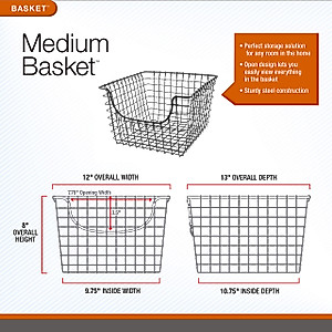 Spectrum Diversified Scoop wire Storage Basket, Medium, Copper