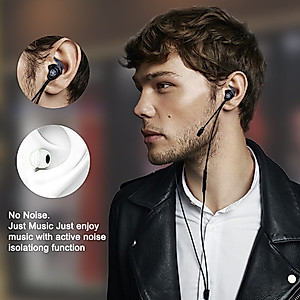 maxin Wired E-Sport Earphone with Adjustable Mic for PS4, Laptop Computer, Cellphone,and so on, 3.5mm Wired Earburds with Snug and Soft Design, Inline Controls for Hands-Free Calling. (Red)