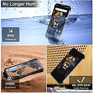 Rugged Smartphone Unlocked OUKITEL WP17 (Latest), 8300mAh Battery Cell Phones, Night Vision Camera with 64 MP Rear Camera, Android 11 with 8GB RAM + 128GB ROM, 6.78“FHD+ Display Mobile Phone