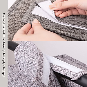 Hanging Closet Organizer with Drawer,Easy Mount Foldable 3-Shelf Closet Hanging Storage Shelves for Clothes Handbag Shoes Accessories Storage,Space Saver,Gray