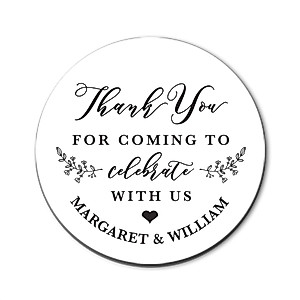 Wedding Thank You Stickers, Favor Stickers, Custom Thank You Labels, Personalized Thank You Stickers, Welcome Bag Sticker, F9:15