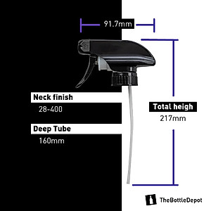 The Bottle Depot - 6 Pack - 16 oz Glass Spray Bottles with Black Trigger Sprayers - Clear Amber - 28-400 Neck Finish - Boston Round Bottles - UV Rays Protection