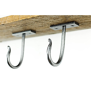 Undermount Classic Style Ceiling Hook | Hand Forged Wrought Iron | Black Dog Ironworks