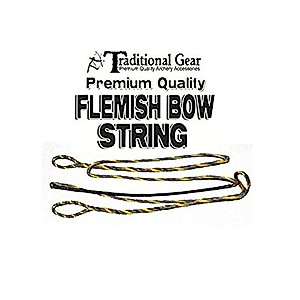 Flemish B-50 Dacron Replacement RECURVE Bowstring - Bow String - Actual String Length - by Trad Gear Archery Products (Multiple Sizes) (52")