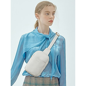 Telena Small Sling Bag for Women Leather Crossbody Bag for Women White