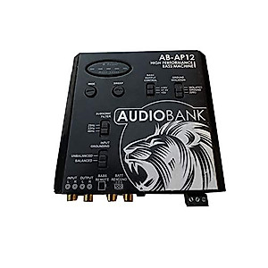 Audiobank High Performance Bass Machine - AB-AP12 - with Subwoofer Bass Control Features/Bass Equalization Circuit/Dash Mount Remote Control and Bass Indicator