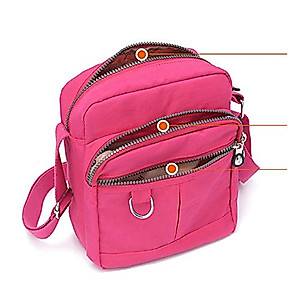 KARRESLY Casual Nylon Purse Handbag Crossbody Bag Waterproof Shoulder Bag for Women (Black)